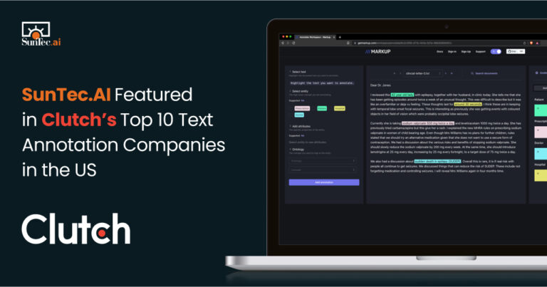 SunTec.AI Named Among Clutch’s Top 10 Text Annotation Firms